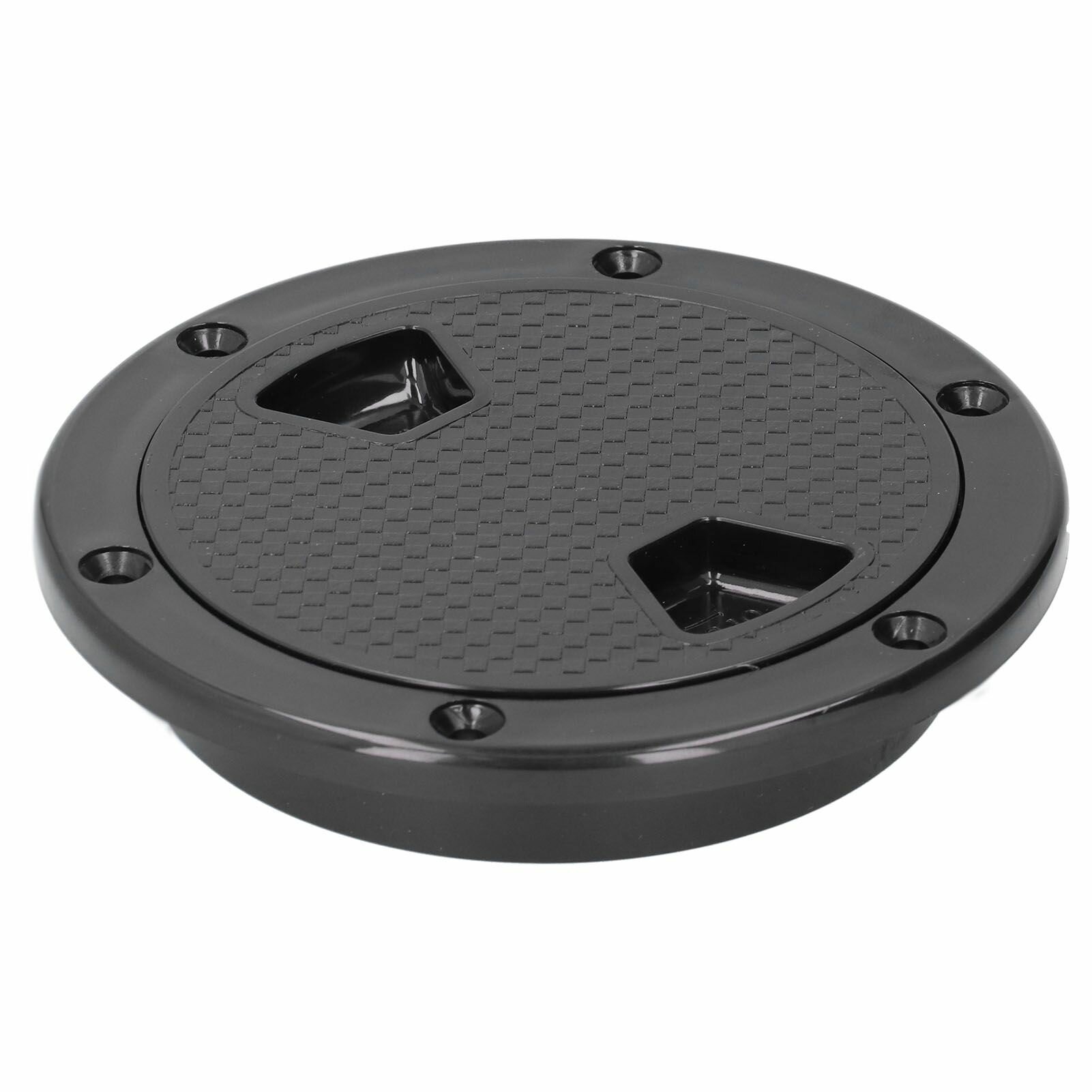 4-дюймовая палубная пластина ABS круглая крышка смотрового люка с защитой от ультрафиолета, морской аксессуар черного цвета