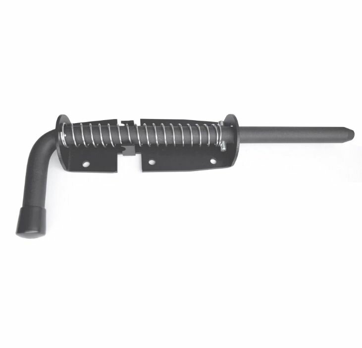 Засов воротный с пружиной 300 мм черный