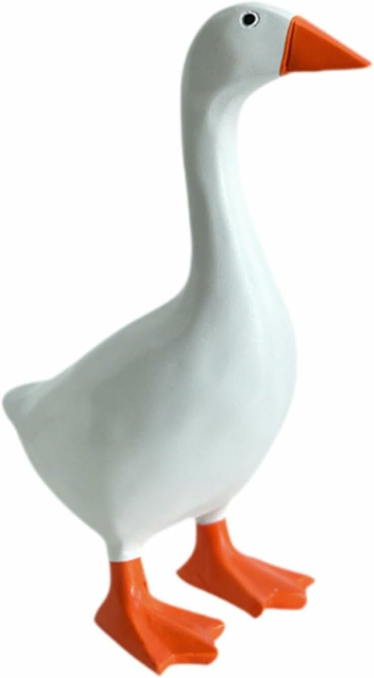 Держатель с ключами магнитного гуся, статуя из гусиного гуся милый домашний декор для ключевой вешалки, забавная стойка для брелок для спальни офисное столовое украшение, подарки на дому