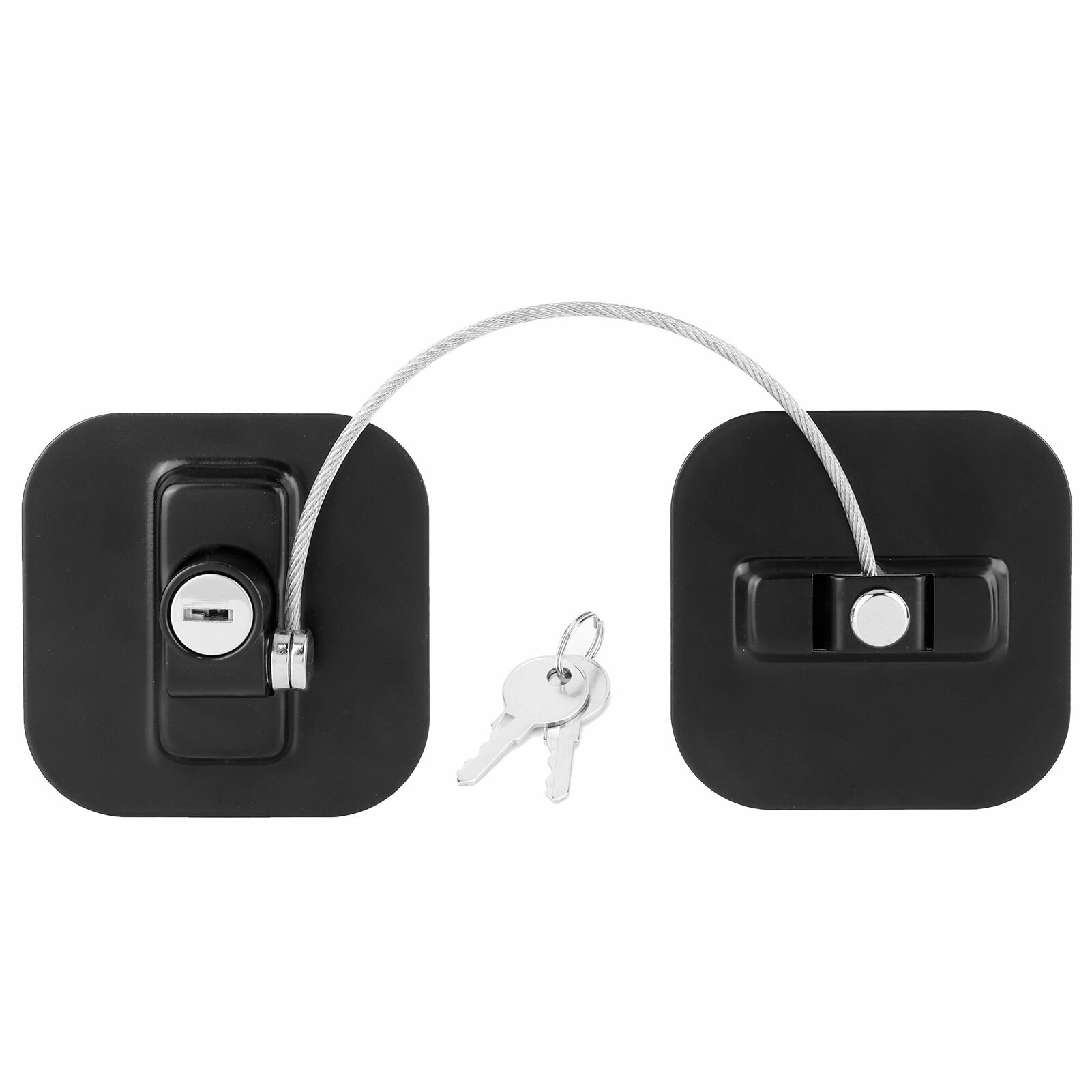 Детский замокблокиратор для окон и мебели с ключом защита от детей на холодильник и шкафы черный