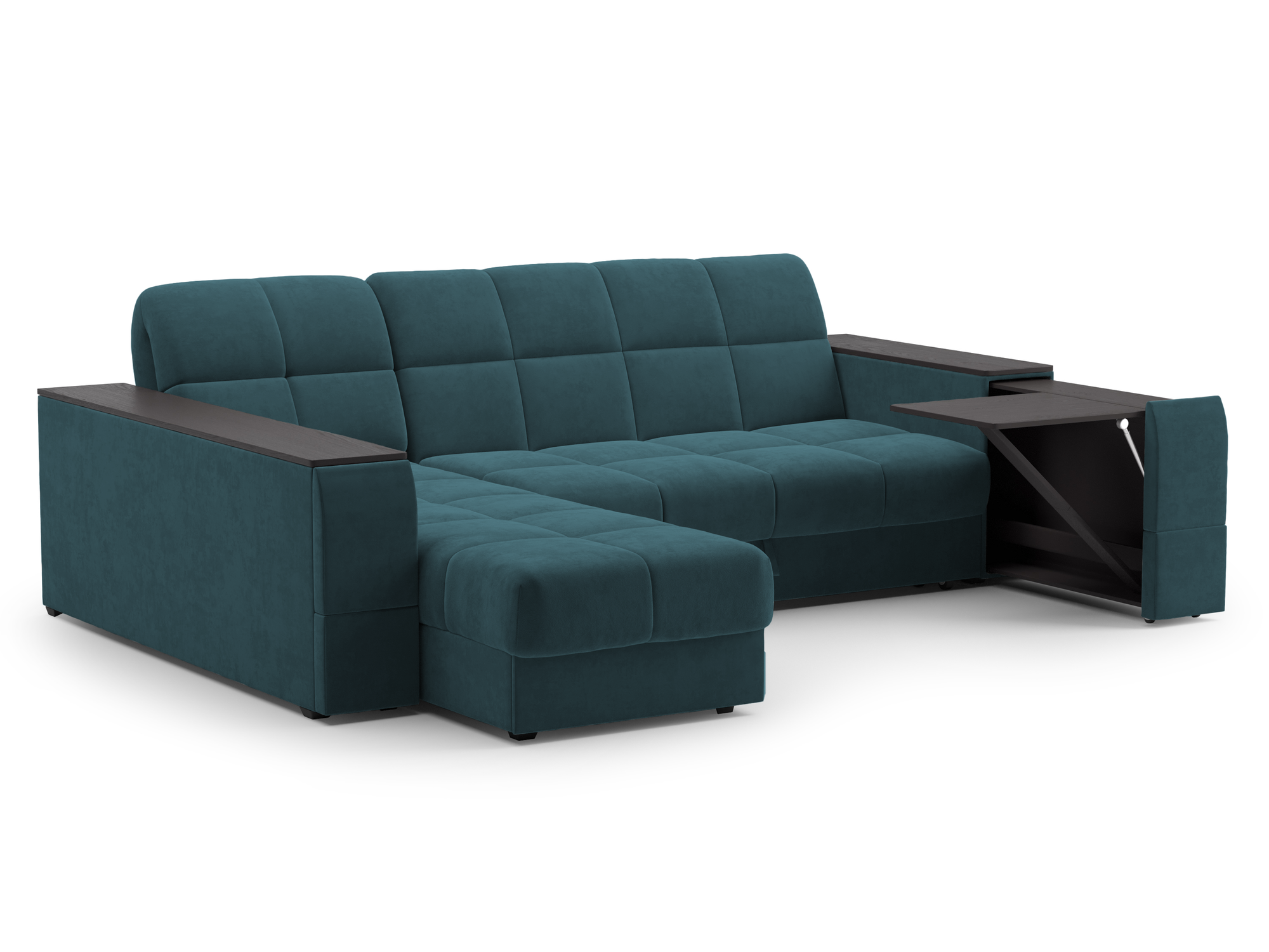 Угол Флай, аккордеон, угол со столиком, с коробом для белья, велюр