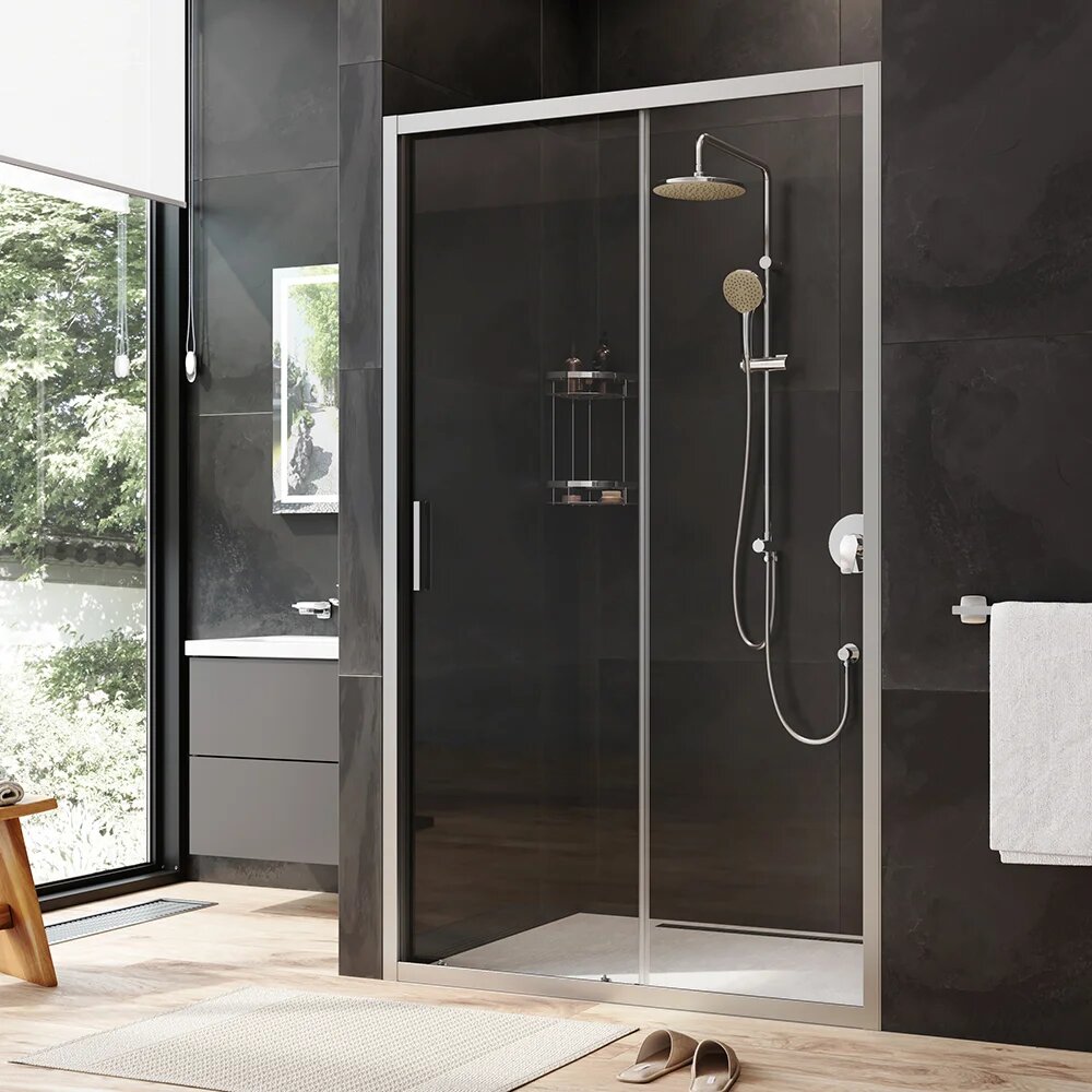 Душевая дверь в нишу AM.PM Gem Solo W90G-120-1-195MT стеклянная, раздвижная, 120 см, одностворчатая, немецкая