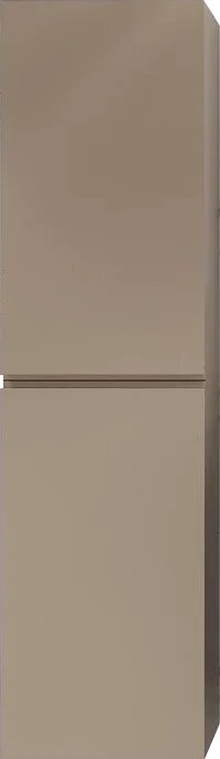 Шкаф-пенал для ванной с зеркалом Art&Max Бьянки (Bianchi) подвесной, 40 см, бежевый, матовый, с дверками, из МДФ