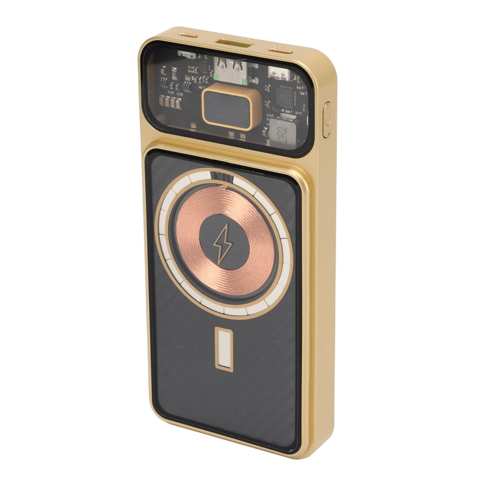 Прозрачный Power Bank с 22.5W Быстрой Зарядкой и Беспроводной Подзарядкой 15W для Кемпинга и Активного Отдыха