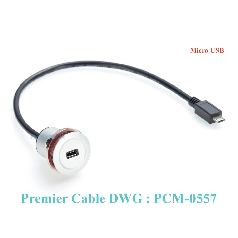 Кабель-удлинитель 3.5 мм TRS для скрытого монтажа PCM-0557(Micro USB)