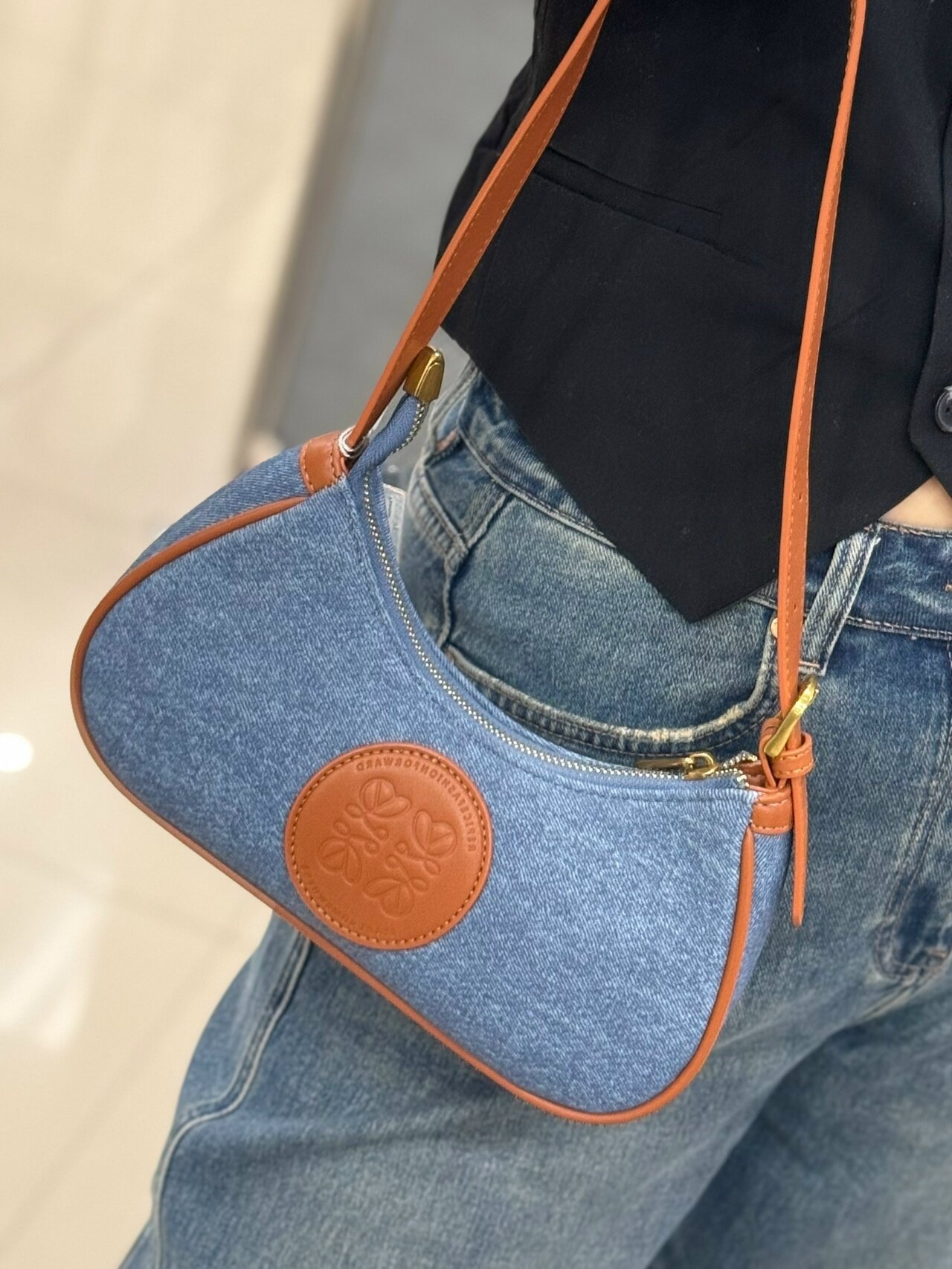 Сумка клатч  багет