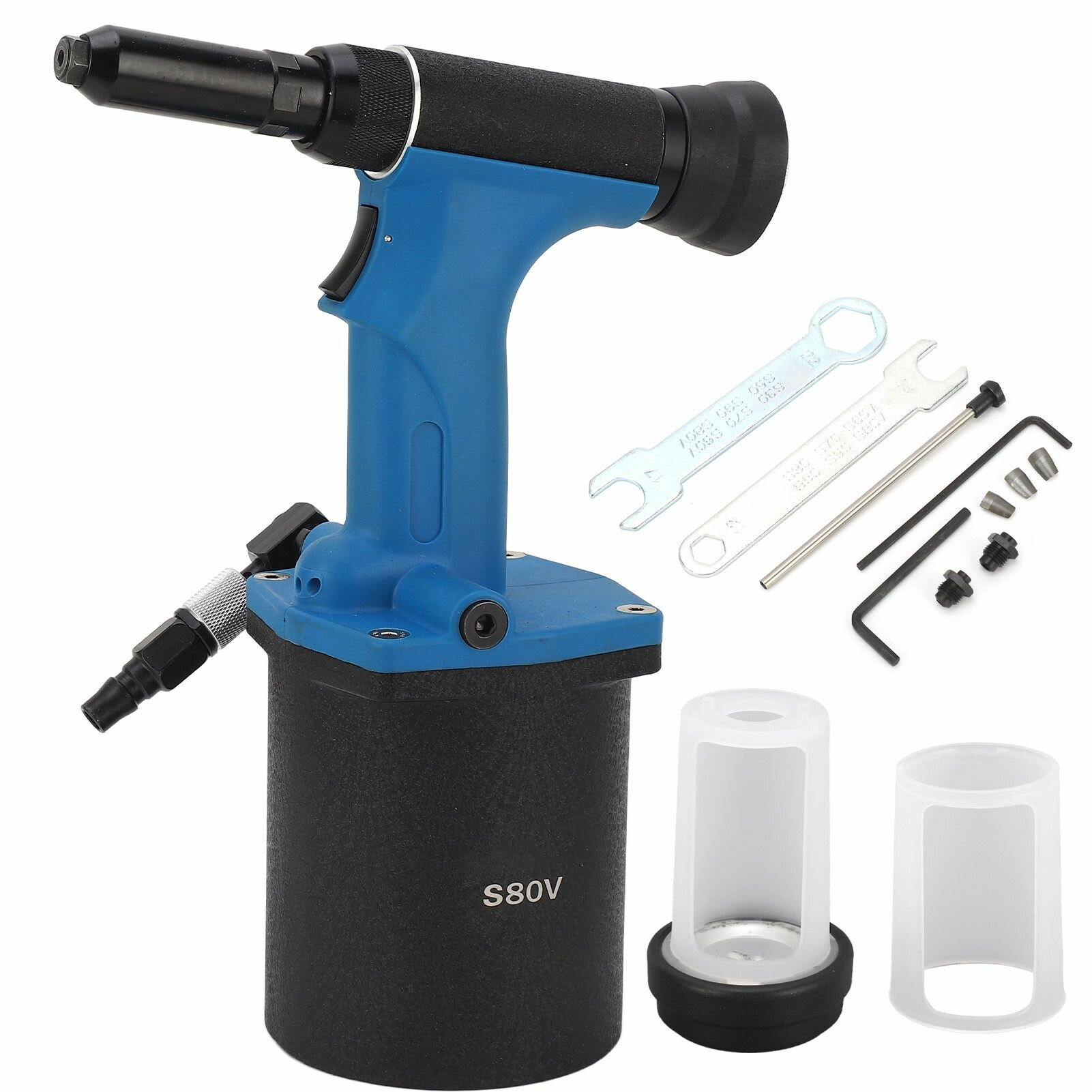 Пневматический клепальщик 1/4 дюйма, 2800 об/мин, набор для гаек из алюминия, стали, железа