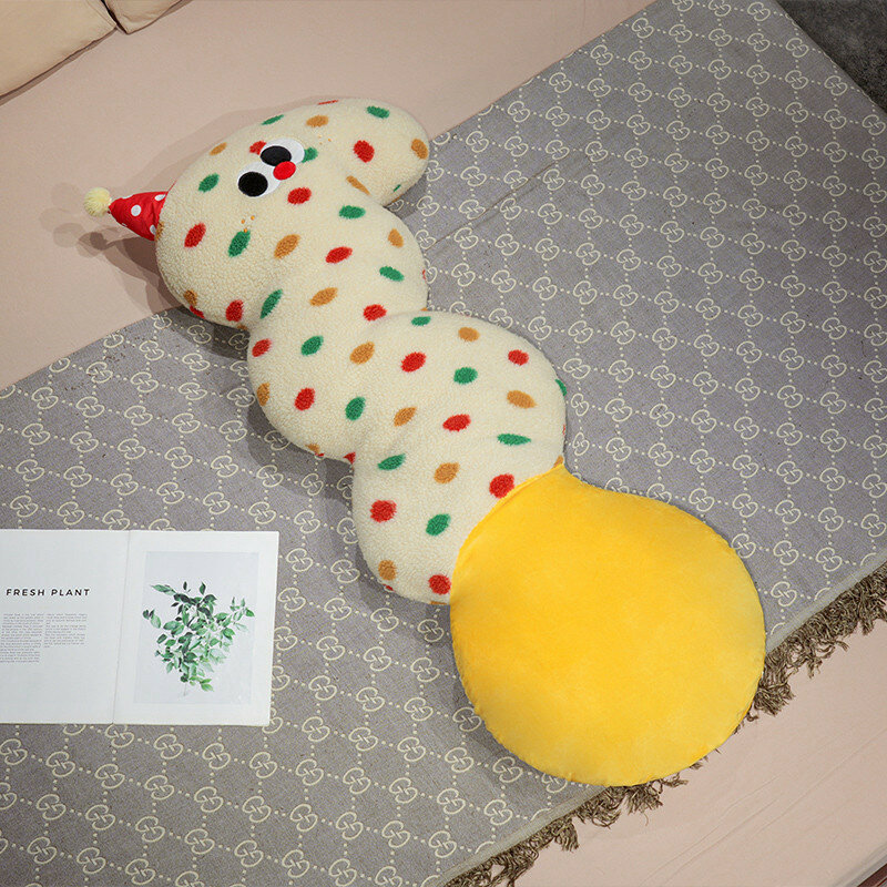 Подушка мультяшная волна с плюшевой наволочкой для девочек боковой комфорт размер 90 см, горох