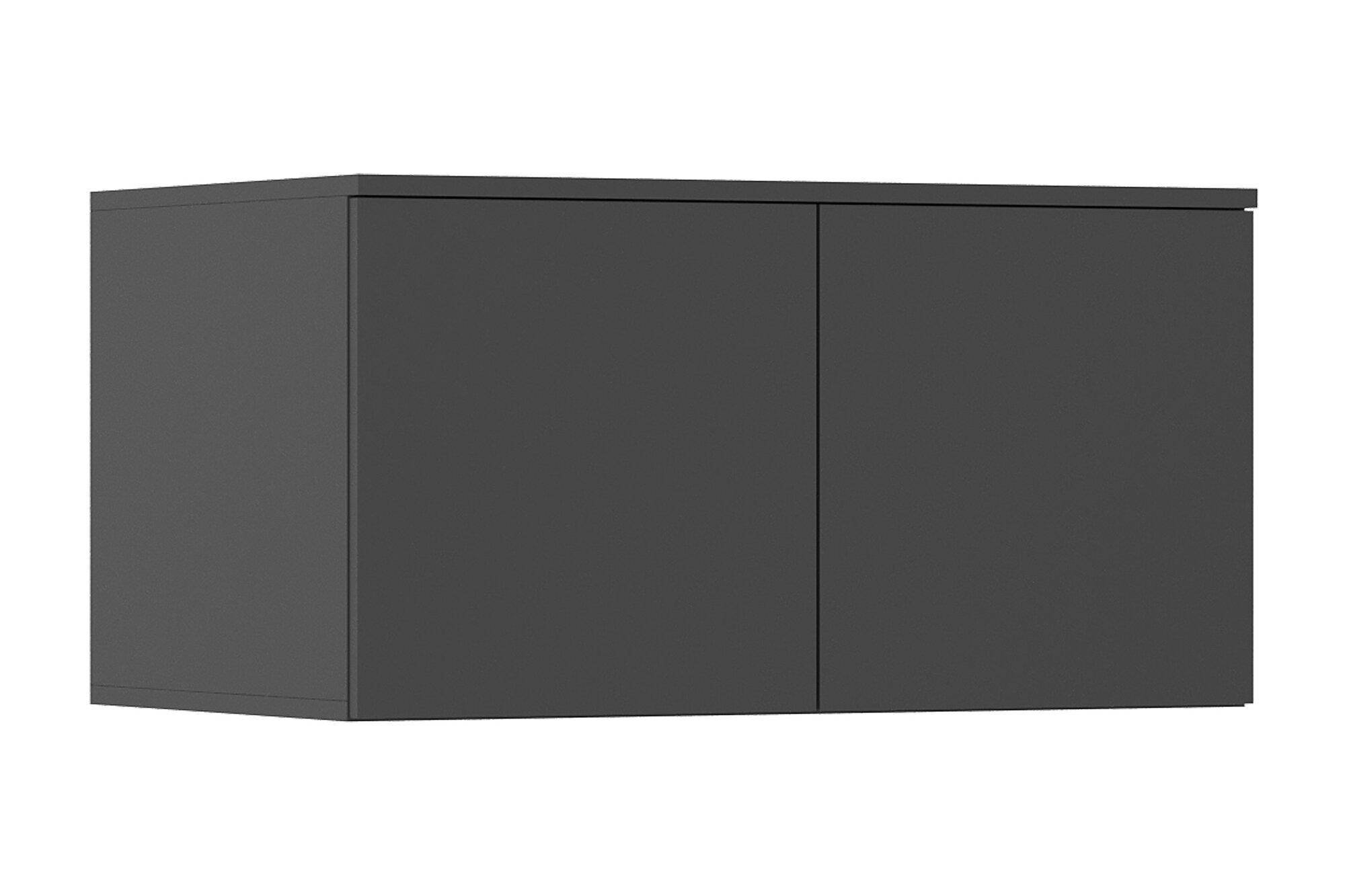 Антресоль на шкаф Нонтон Норд, 80x51x41.8 см, 2 двери, графит