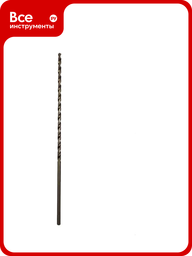 Длинное сверло по металлу/дереву 6х300 мм Genler 25036, пластиковая