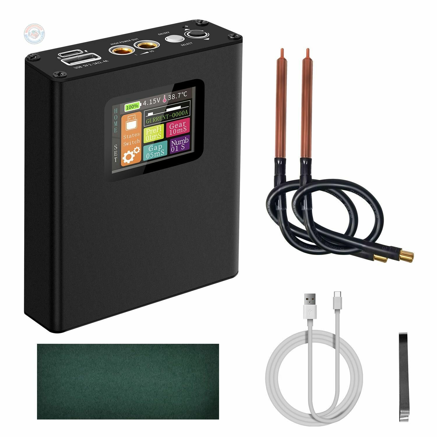 Портативный набор для точечной пайки и сварки с 30 режимами, цветным дисплеем и аккумулятором 5000 мАч, машинка для сварки батарей и мелкого ремонта