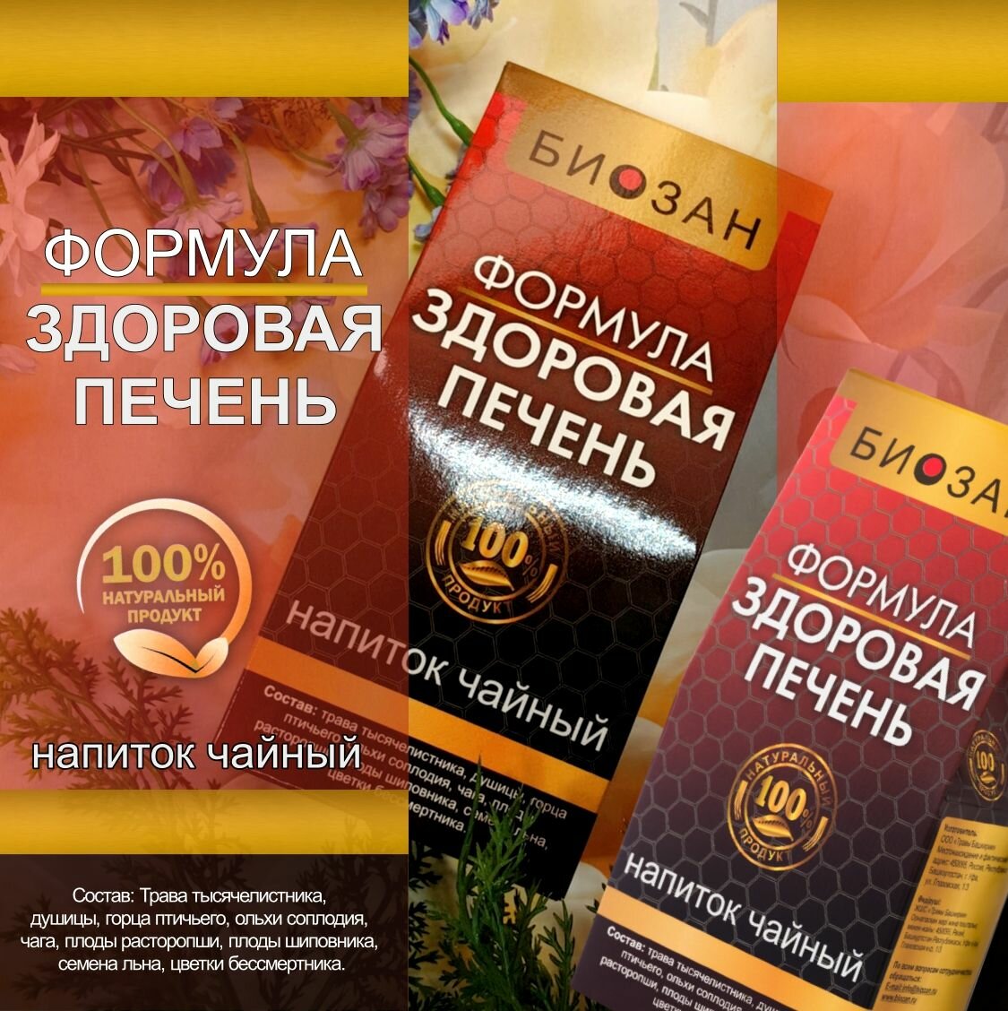 Формула Здоровая Печень Биозан чай 20 пакетов