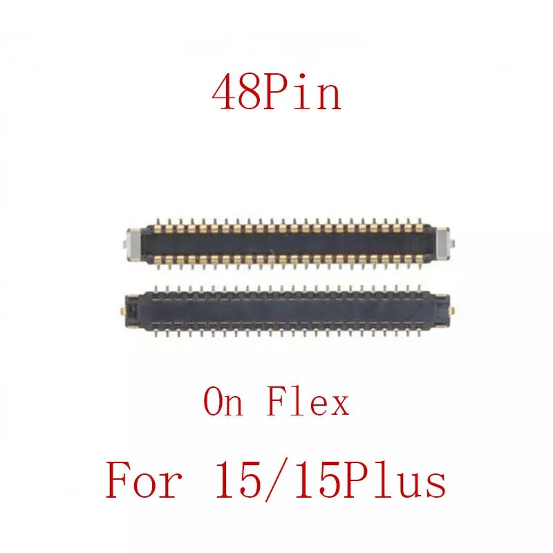 5 шт.-10 шт. 48 50 Pin ЖК-дисплей FPC Разъем для IPhone 15Pro 15 Pro Max Plus 15Plus 15ProMax сенсорный экран разъем на материнской плате 5pcs A2--48Pin