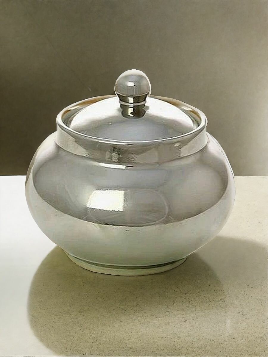 Сахарница керамическая "под серебро"