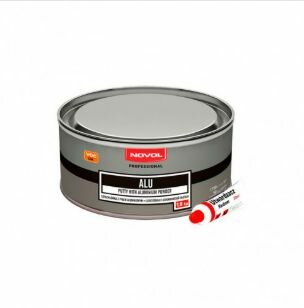 Шпатлевка Novol ALU автомобильная полиэфирная с алюминием, 2K, банка 1,8 кг, 1165