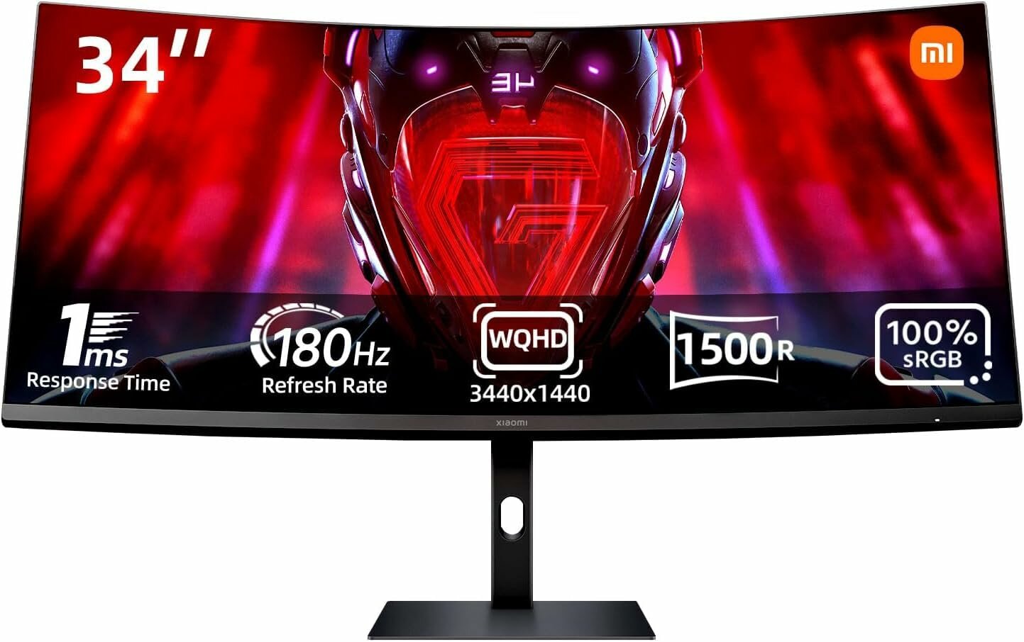 Монитор Xiaomi Redmi G34WQ, 34" 3440 x 1440, 180Гц, изогнутый, черный