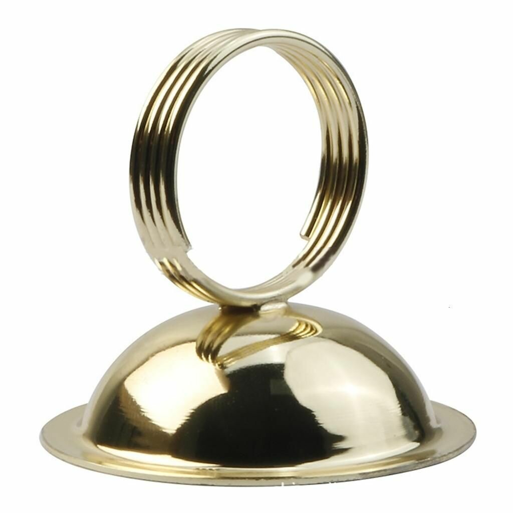 1 комплект из 12 металлических круглых подставок для меню с несколькими решетками-золото-основание в виде полусферы 1