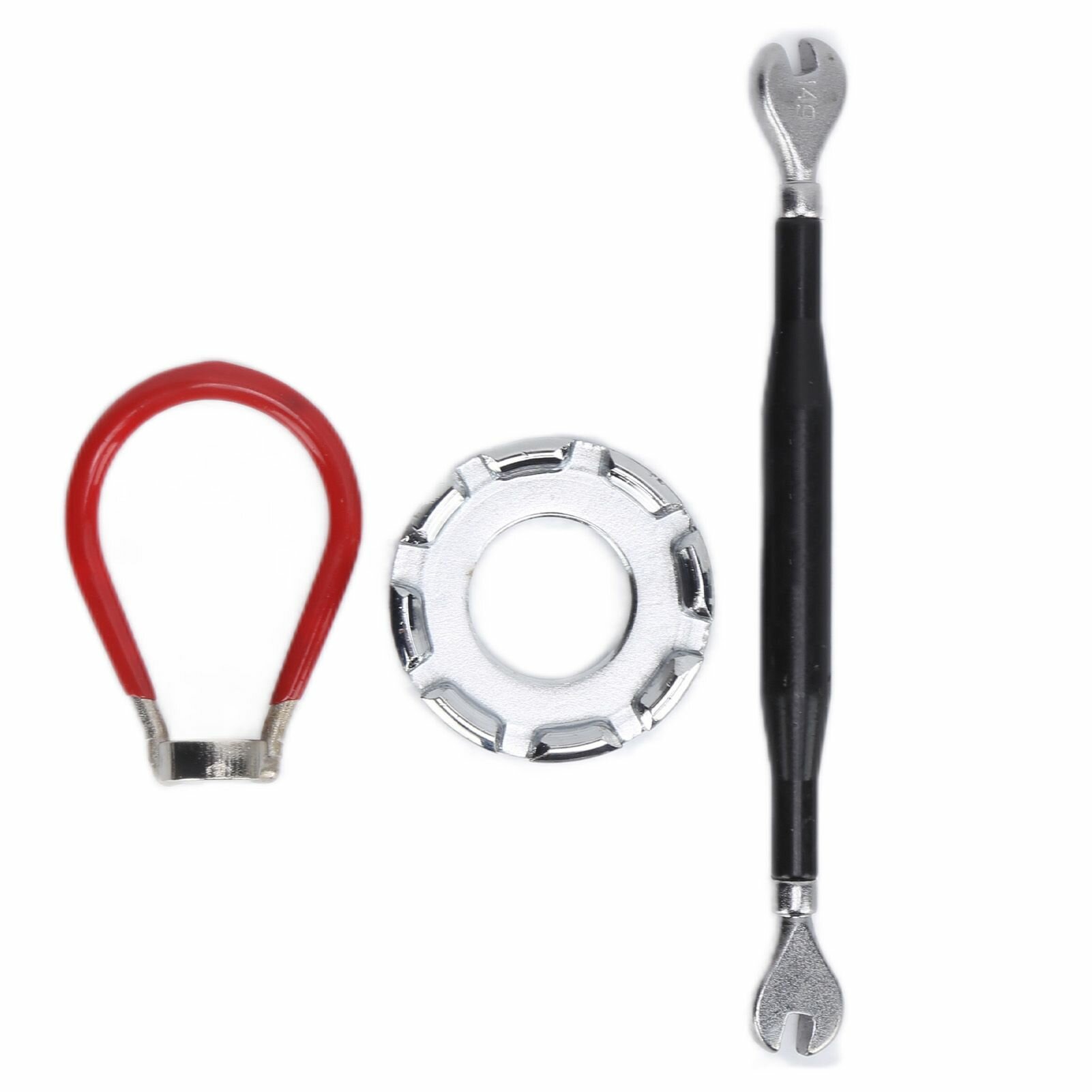 Ключ для велосипедных спиц с 8 отверстиями, стальной, красный