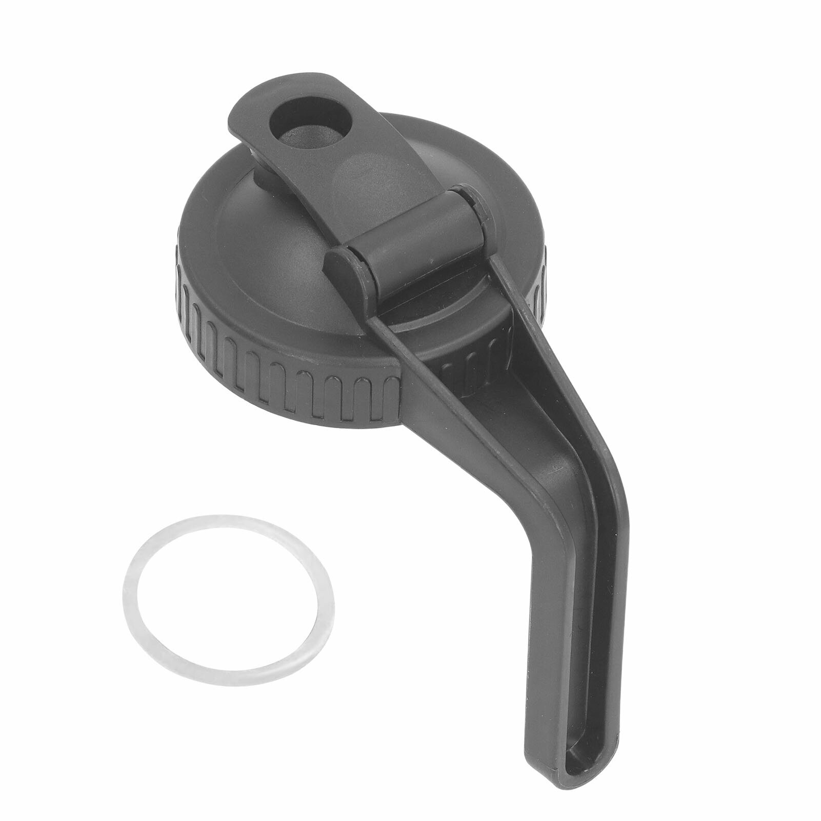 Вылейте крышку с крышкой черной крышки с крышкой, герметичная пластиковая пластика, крышка с ручкой для банки масона 70 мм рта