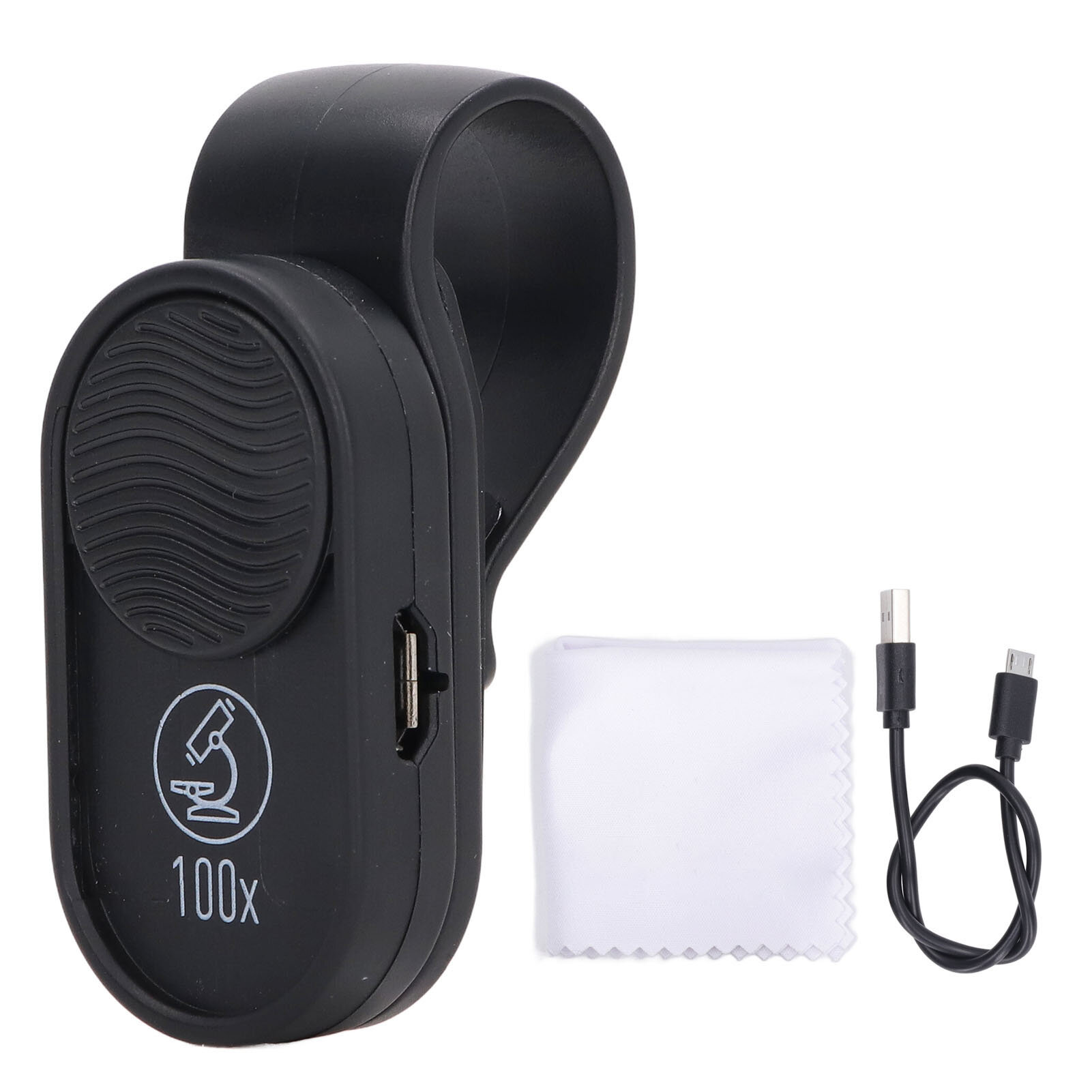 Микроскоп для телефона 100X с высокой четкостью изображения, мини-карманный микроскоп с камерой и светодиодной подсветкой, универсальный зажим