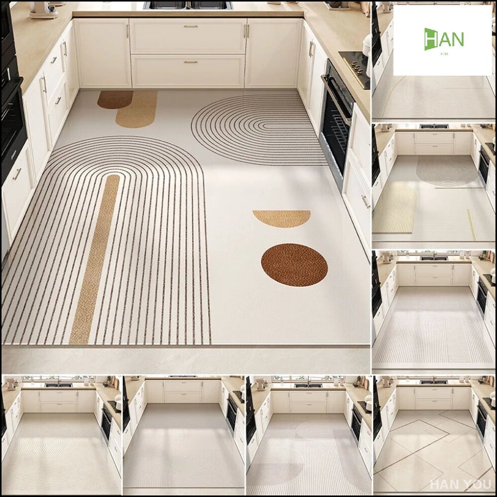 Эксклюзивный водонепроницаемый ковер 50x120 см из ПВХ для кухни и спальни с маслостойкими свойствами