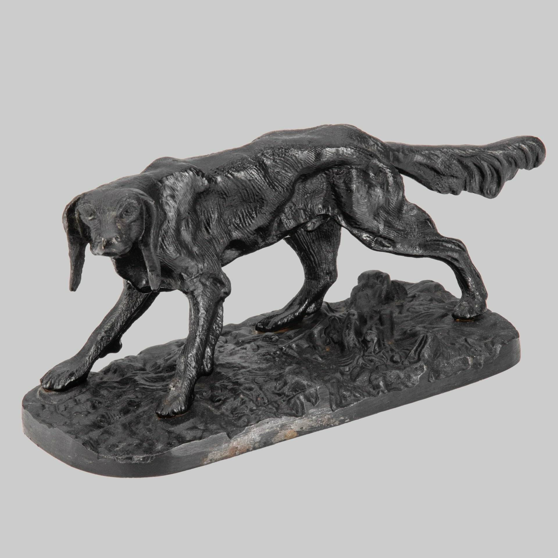 Статуэтка "Сеттер" ("Собака"), Кусинский чугунолитейный завод (?), чугун, крашение