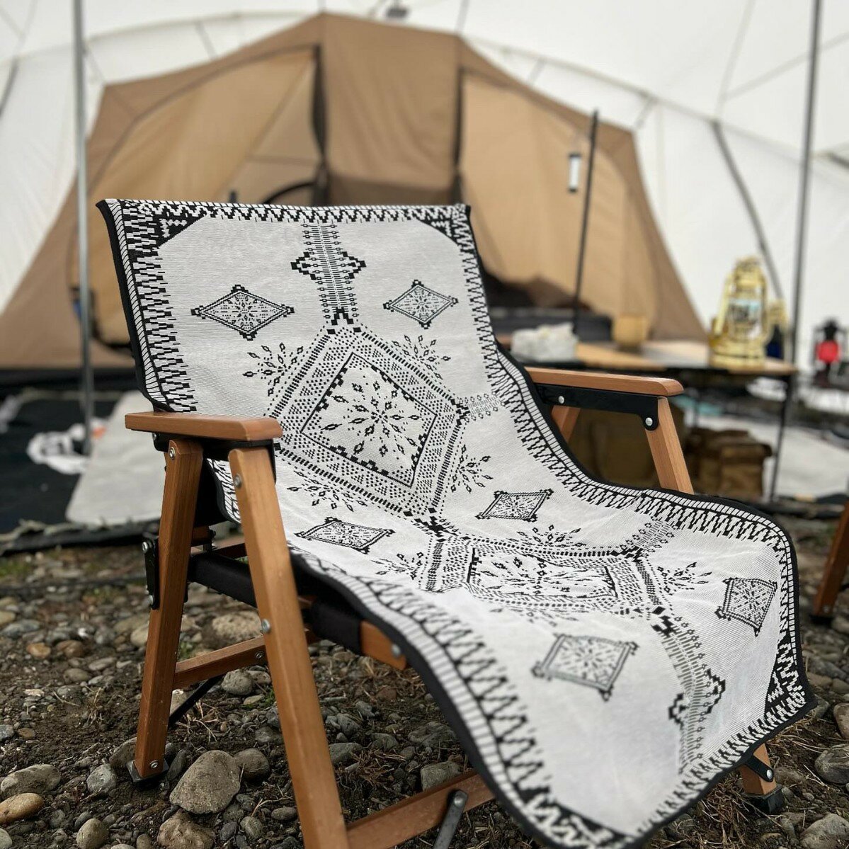 Чехол для стула в кафе, черно-белый чехол для стула в этническом стиле, 50x90cm