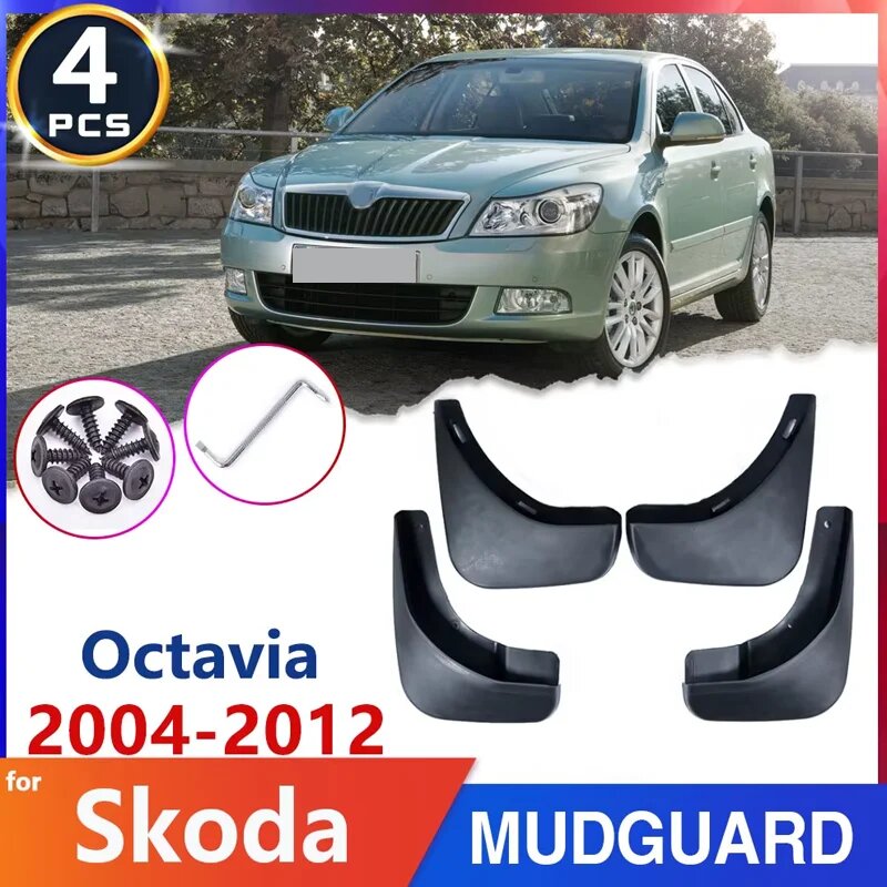Брызговик на крыло для Skoda Octavia A5 2004 ~ 2012 MK2 2005 2006 2007 2008, автомобильные аксессуары, наклейки, автомобильные брызговики, брызговики