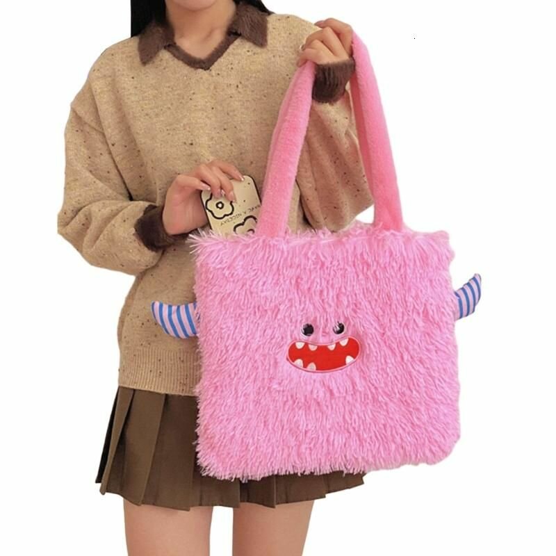 Мягкая сумка-монстр для школы, Розовый