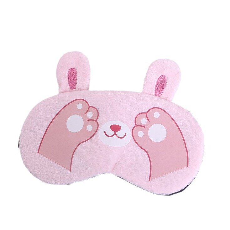 Милая розовая маска для сна с медвежьим глазом, мягкая плюшевая мультяшная маска для сна с лапами и ушками медведя, удобная повязка на глаза для детей и взрослых, светонепроницаемая маска для сна, путешествий и отдыха