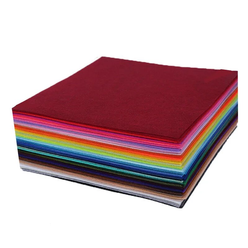 40 Шт. Разноцветная Фетровая Ткань, Материал Для Шитья Своими Руками, Шерсть/полиэстер, Нетканый Материал, Термоплавкий