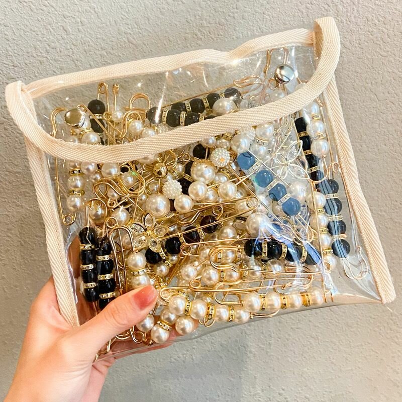 Набор жемчужных булавок для одежды, булавки для похудения талии из сплава 32 шт, для корректировки посадки брюк и платьев, универсальные фиксирующие аксессуары