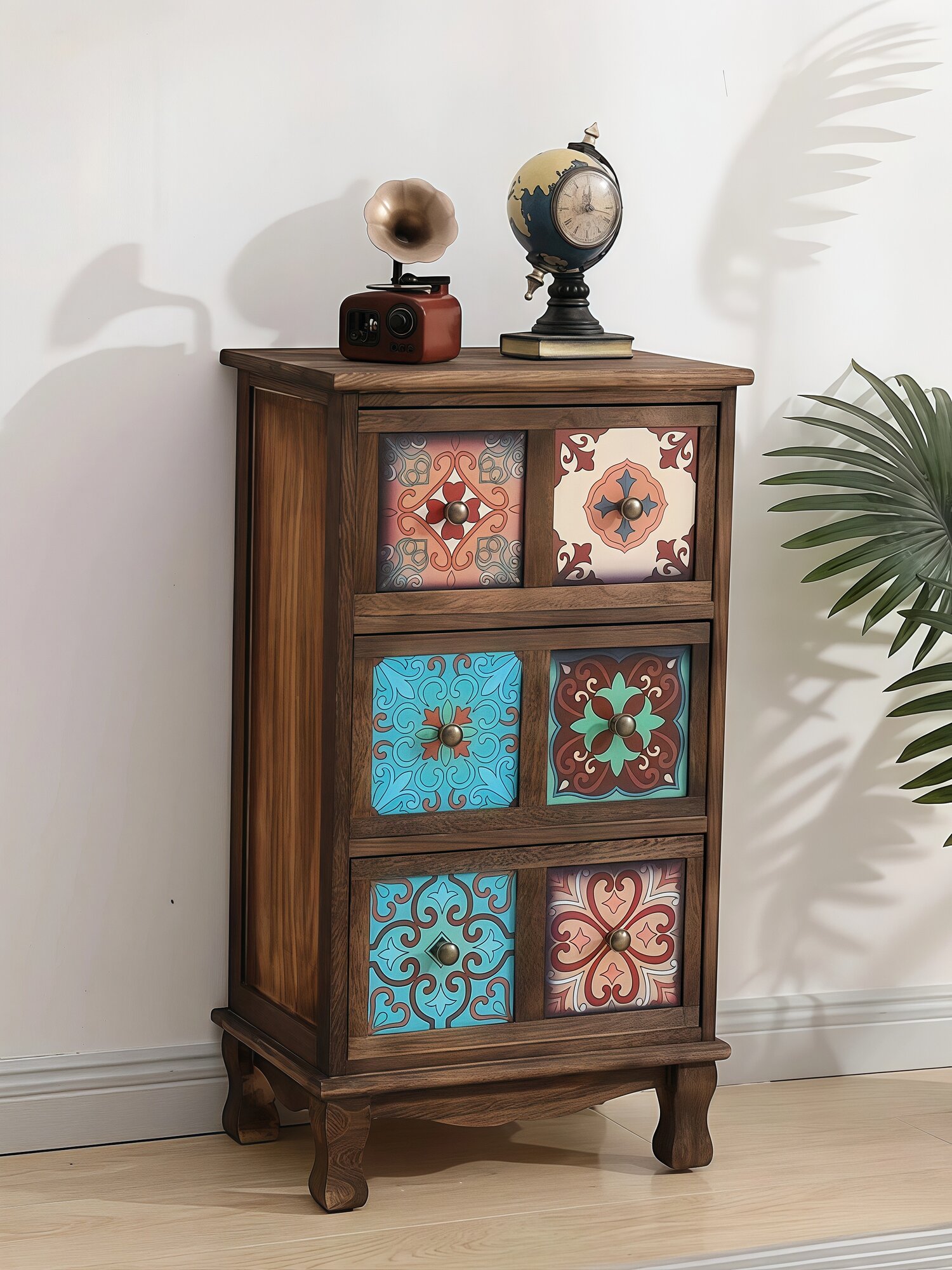 Шкаф-пенал, из ABS пластика и массива дерева, цвет шоколадный, , 43 x 30 x 79 см