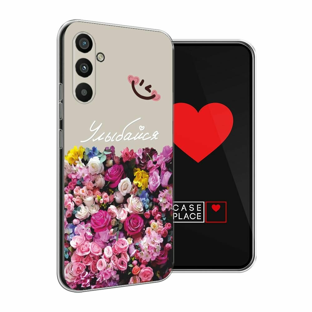 Чехол на Samsung Galaxy A34 / Самсунг A34 с принтом "Букет счастья" — фото 1