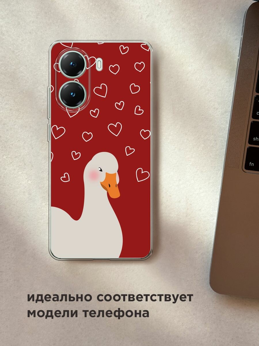 Чехол на Poco X7 Pro / Поко X7 Про с принтом "Влюблённый гусь 1 - 14 февраля" — фото 1