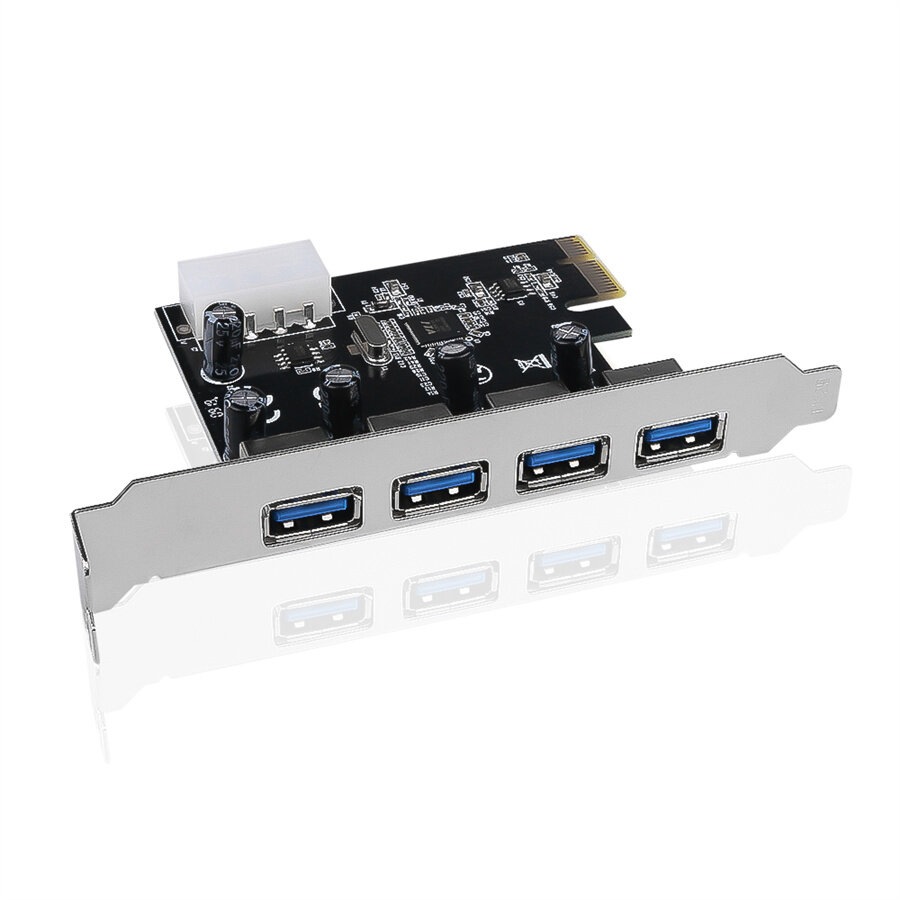 4-Портовый Адаптер Карты расширения USB3.0 PCI-E Express Comtroller Со скоростью до 5 Гбит/с Для ПК