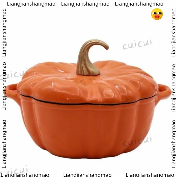 Чугунная кастрюля из тыквы, покрытая эмалью