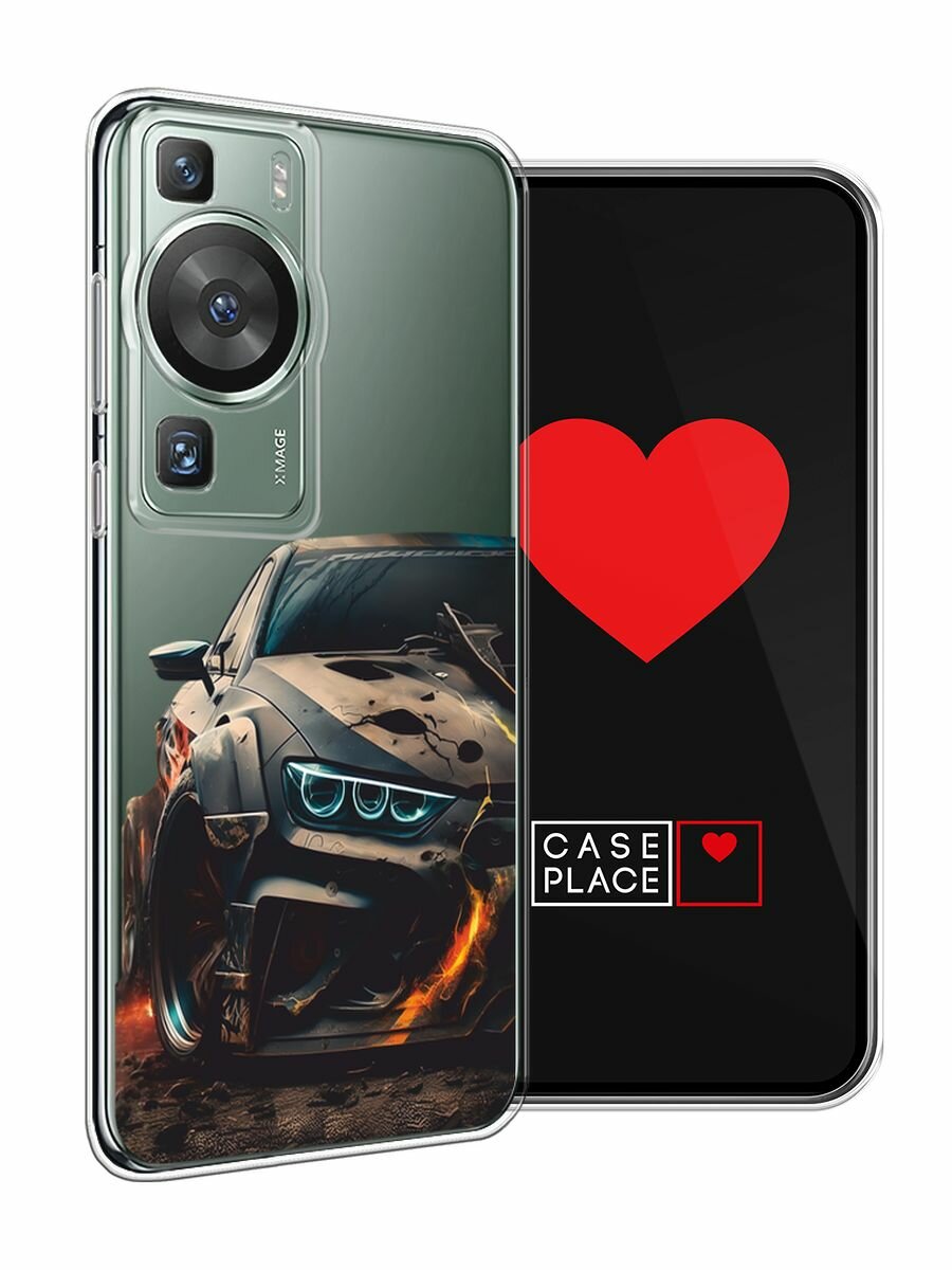Чехол на Huawei P60/P60 Pro / Хуавей P60/P60 Про с принтом "На износ", прозрачный — фото 1