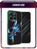 Чехол на Honor X8B / Хонор X8B с принтом "Синий цветок на черном"