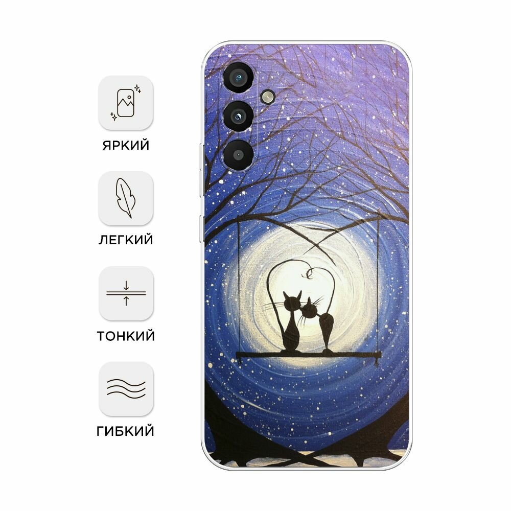 Чехол на Samsung Galaxy A34 / Самсунг A34 с принтом Влюбленные котики 10 — фото 1