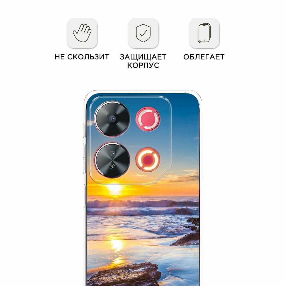 Силиконовый чехол на Itel P65 / Ител P65 с принтом "Восход 6" — фото 1