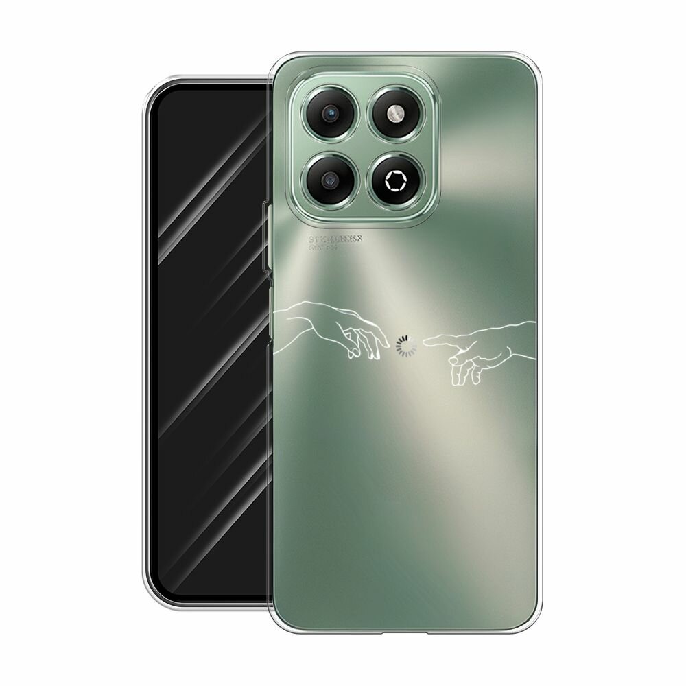 Чехол на Honor X6b / Хонор X6b с принтом "Загрузка творения", прозрачный — фото 1