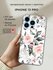 Чехол на Apple iPhone 13 Pro / Айфон 13 Про с принтом "Розы на белом"