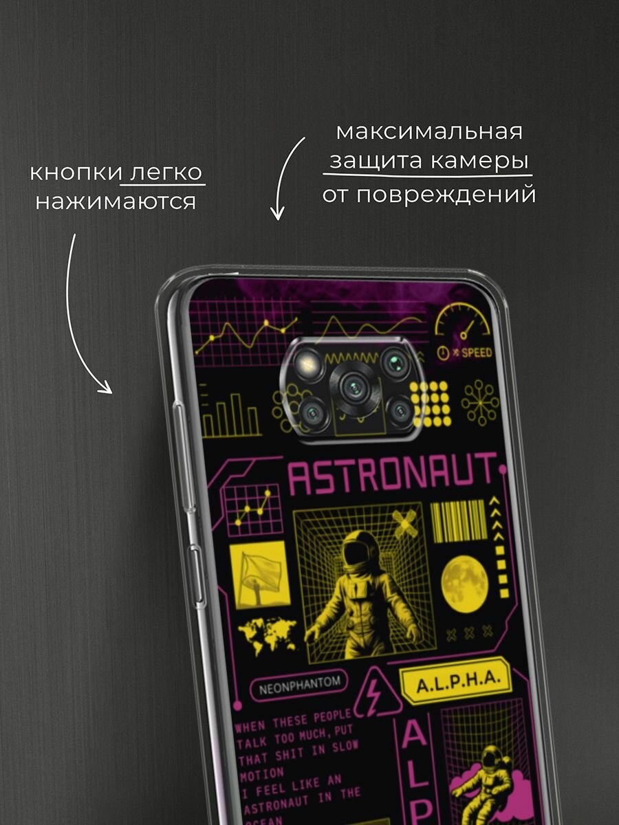 Чехол на Xiaomi Poco X3/X3 Pro / Поко X3/X3 Pro с принтом "Темный космос" — фото 1