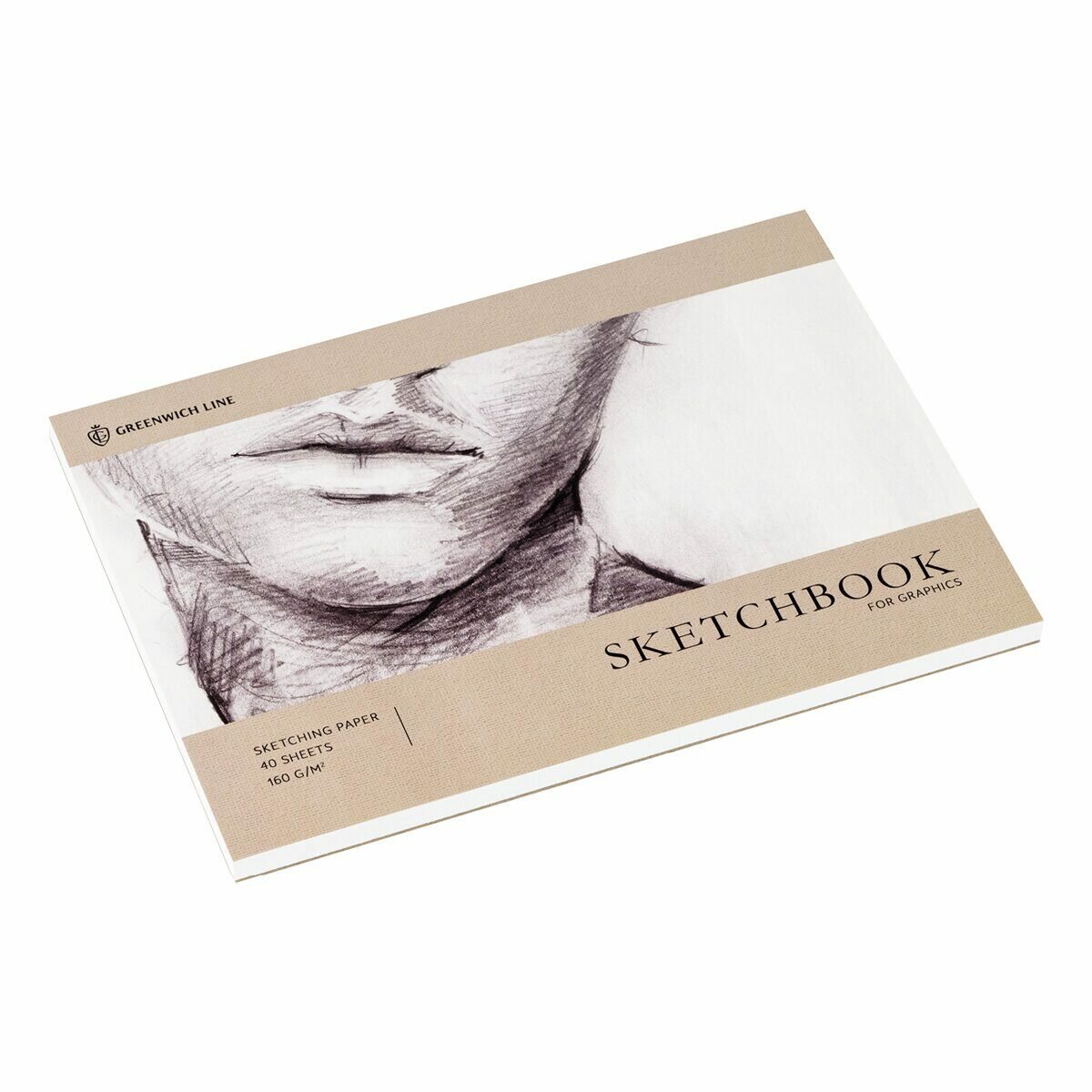 Скетчбук для графики и эскизов 40л, А5 Greenwich Line Graphics. Outlines, на склейке, 160г/м2, SkBG_45780