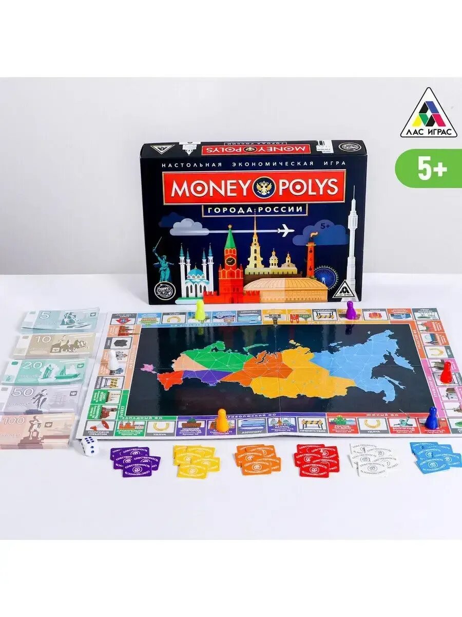 Настольная игра Money Polys Города России