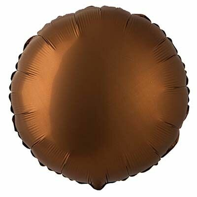 Воздушный шар GRABO "Круг", без рисунка, Сатин Chocolate, 18 дюймов