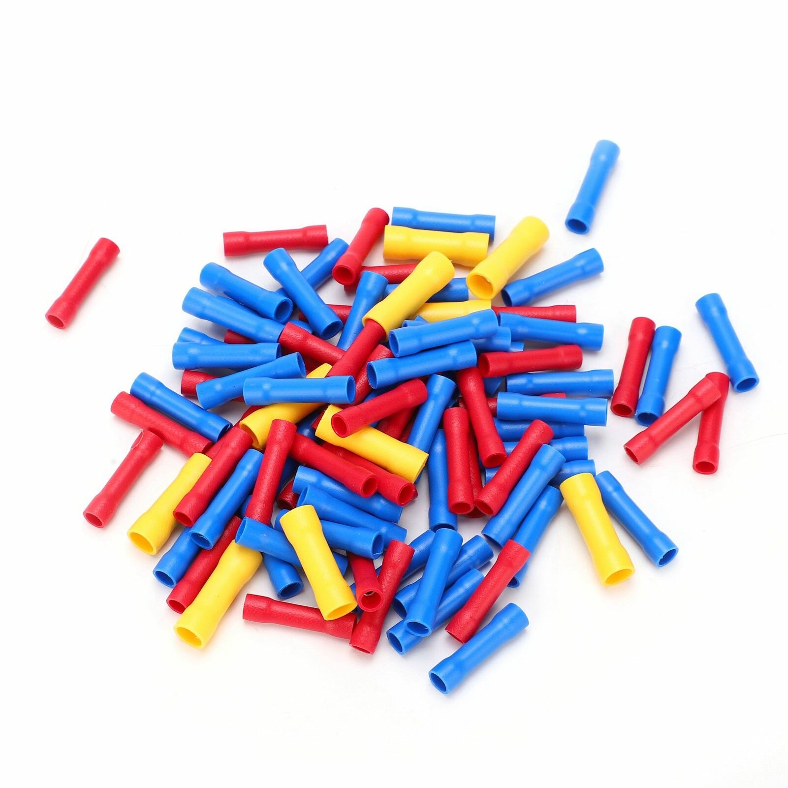 100 шт, разъем для проводов, полностью изолированный водонепроницаемый аккумуляторный сварочный кабель, трубчатый наконечник