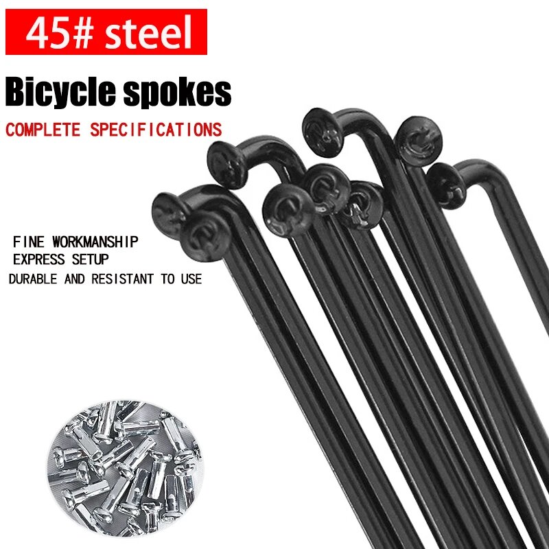 Стальные спицы черные 36 шт. 14G для велосипедов 133-300 мм 276mm 36pcs