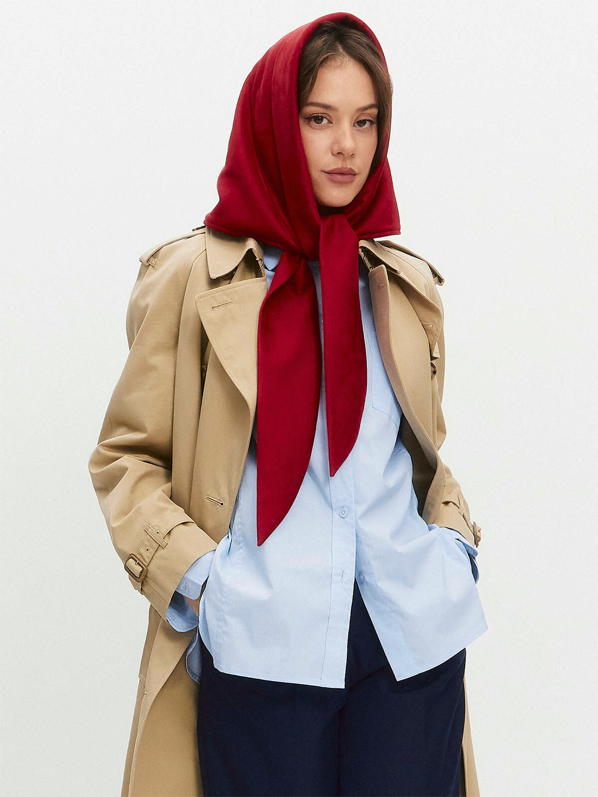 Косынка замшевая для женщин